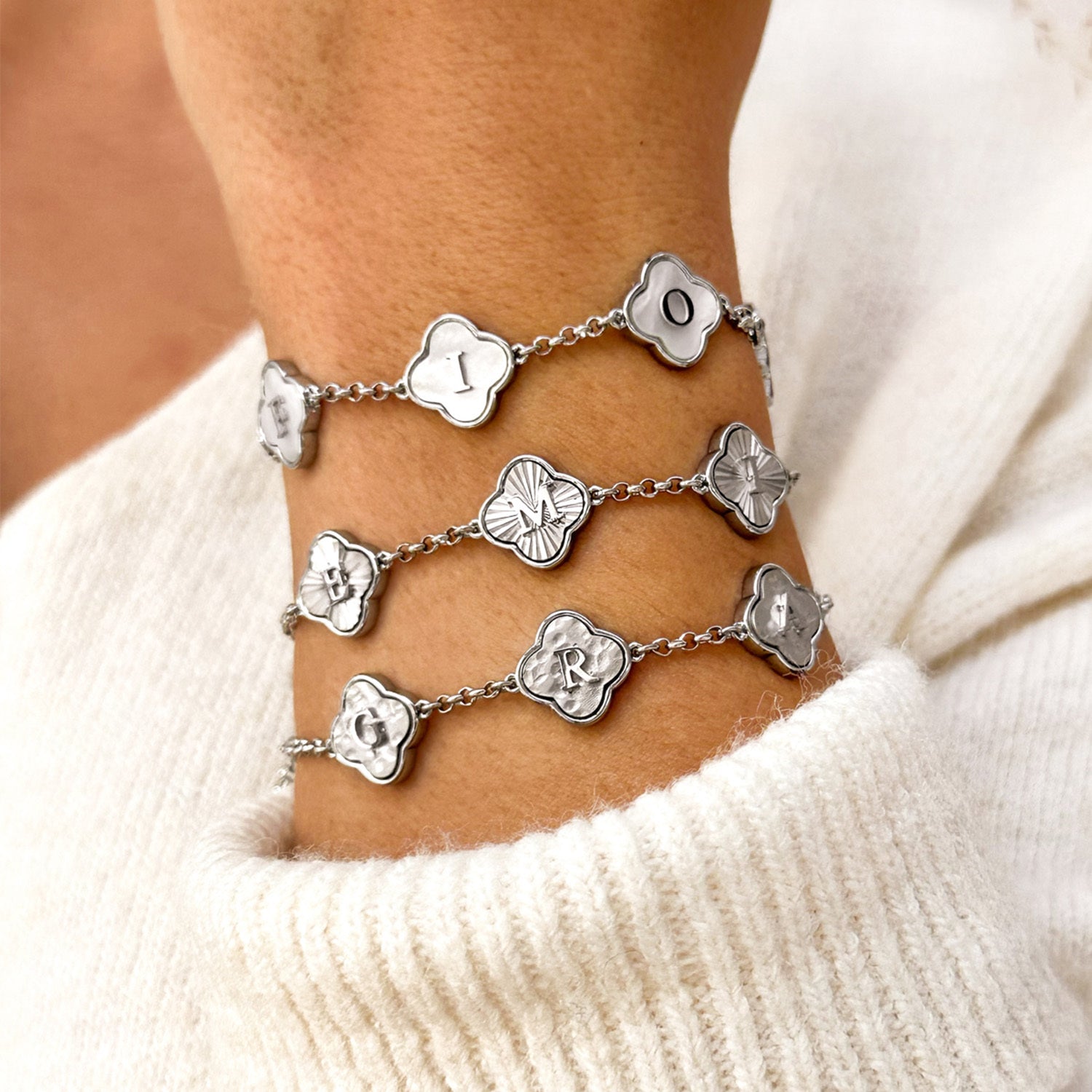 Clover Bracelets | Gold & Silver Four Leaf Clover Bracelets | Abbott ...