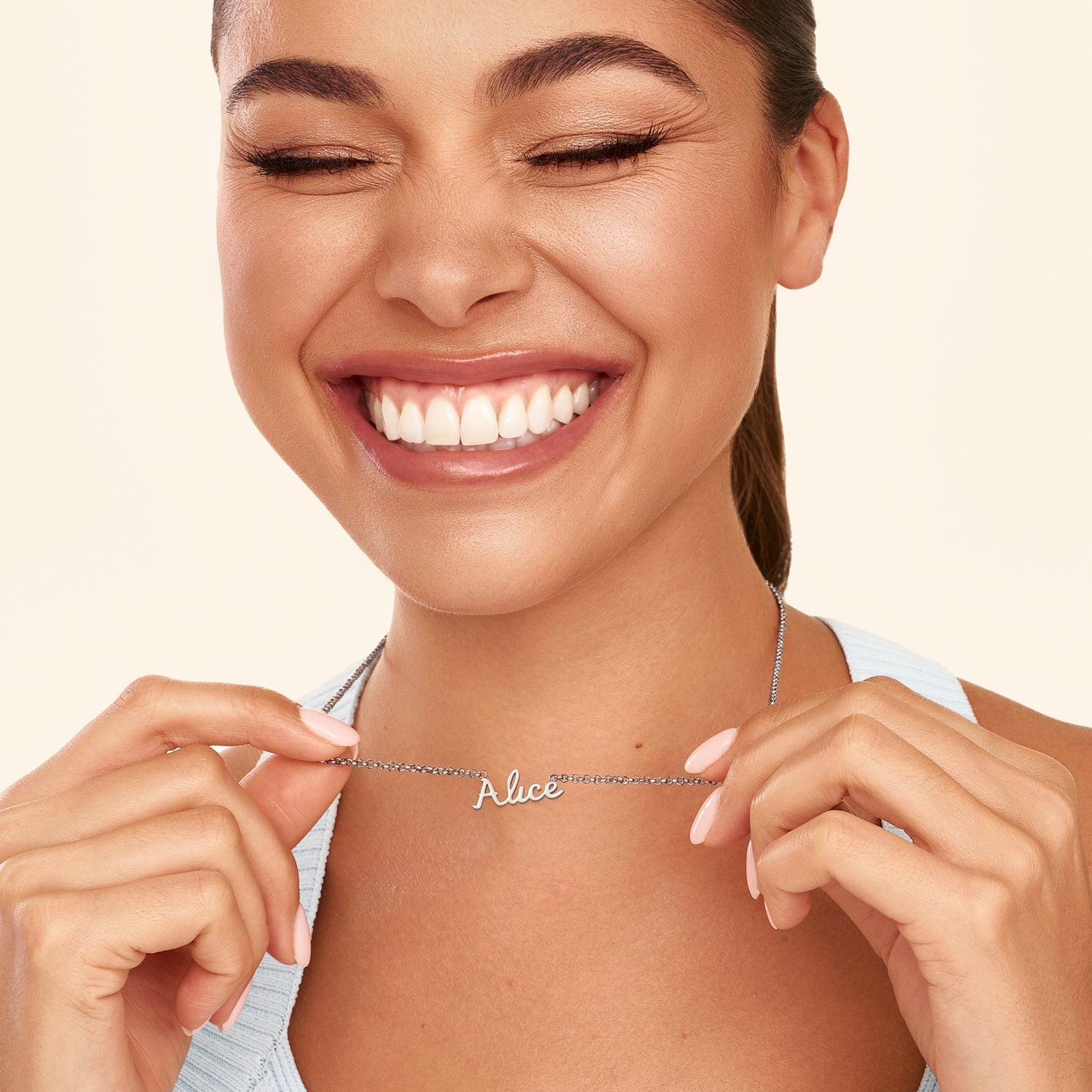 Cursive Name Necklace (Silver) – Abbott Lyon US