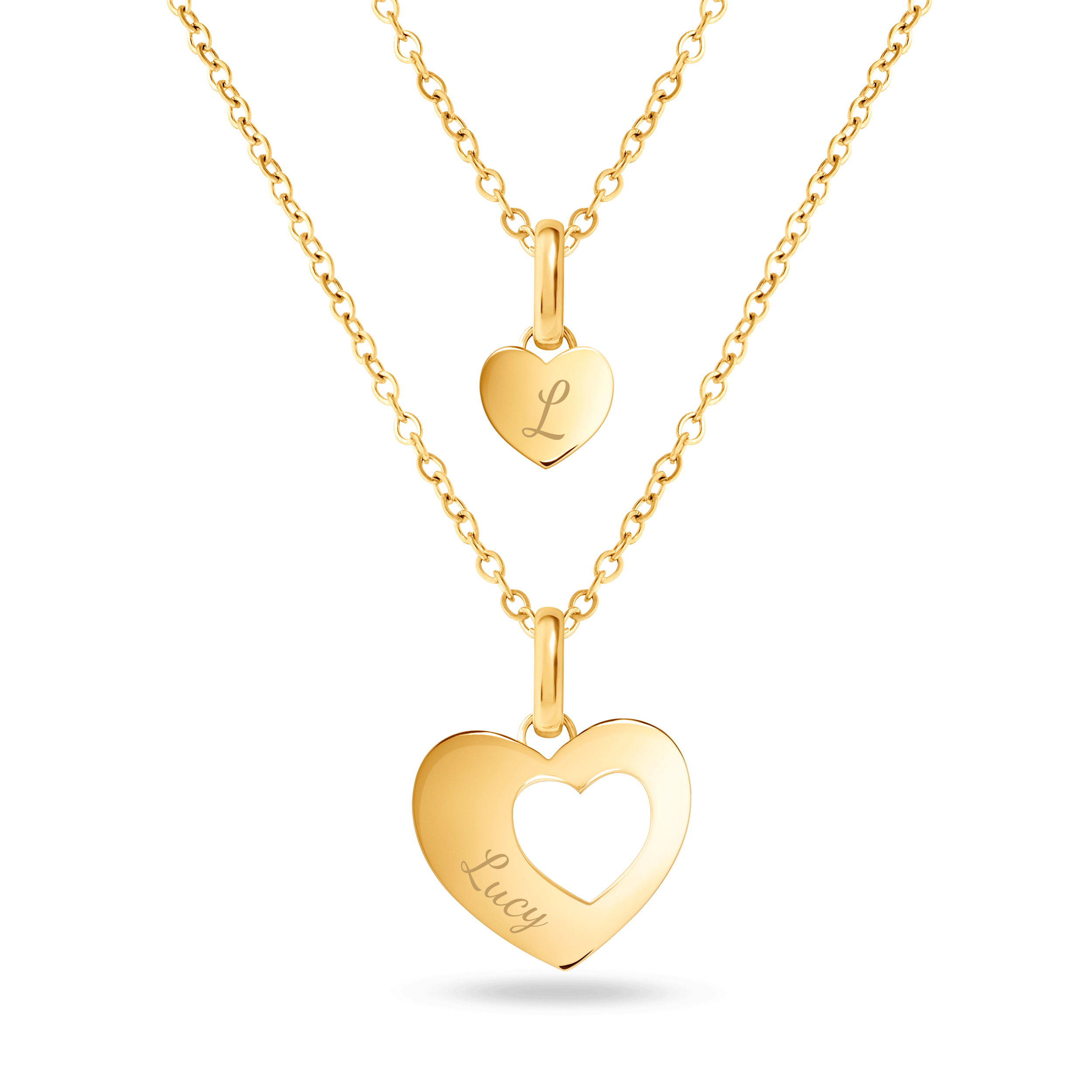Heart 'Mini & Me' Necklace Set (Gold) – Abbott Lyon US