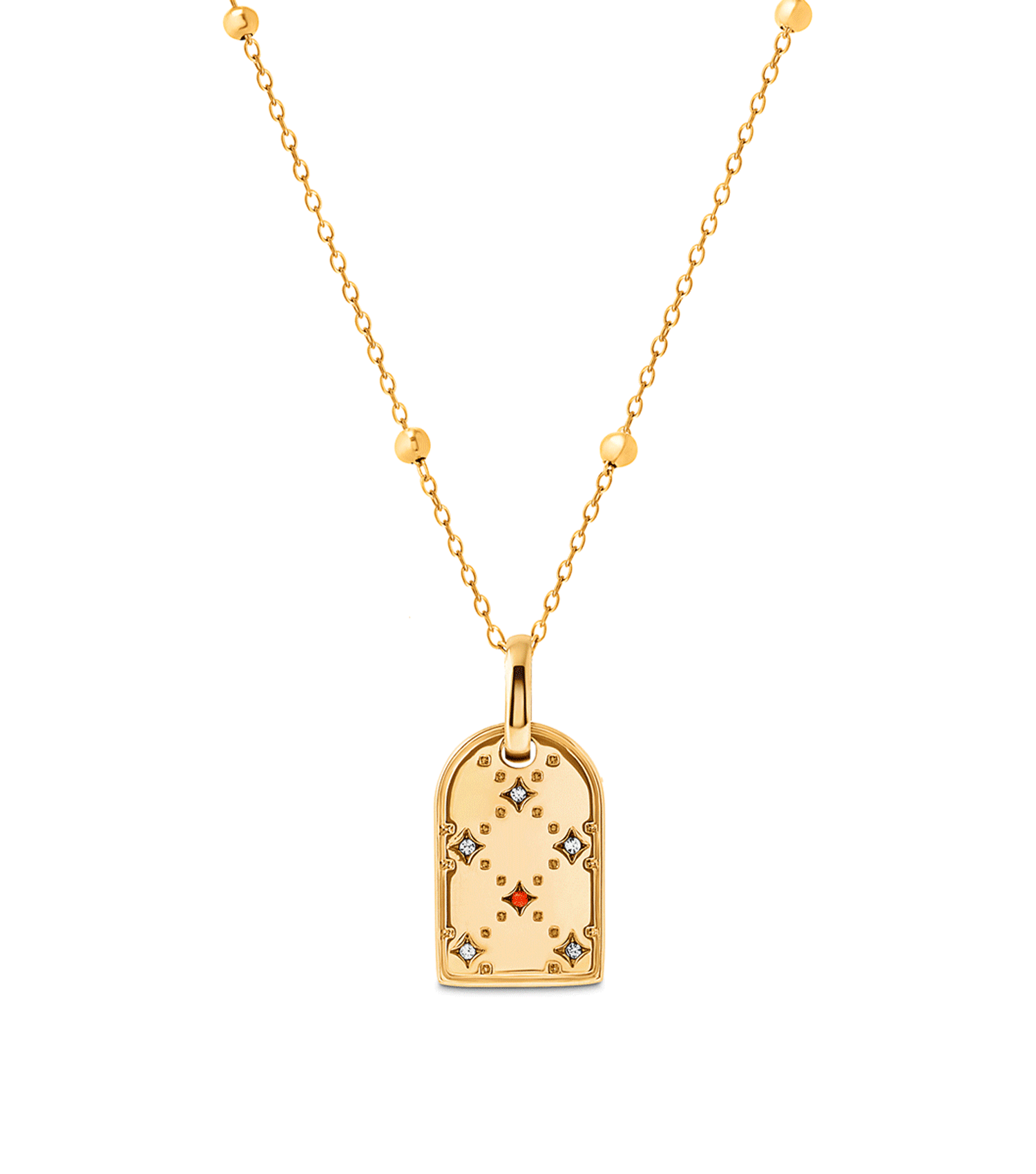 Mini Monogram Birthstone Tag Necklace (Gold) – Abbott Lyon US
