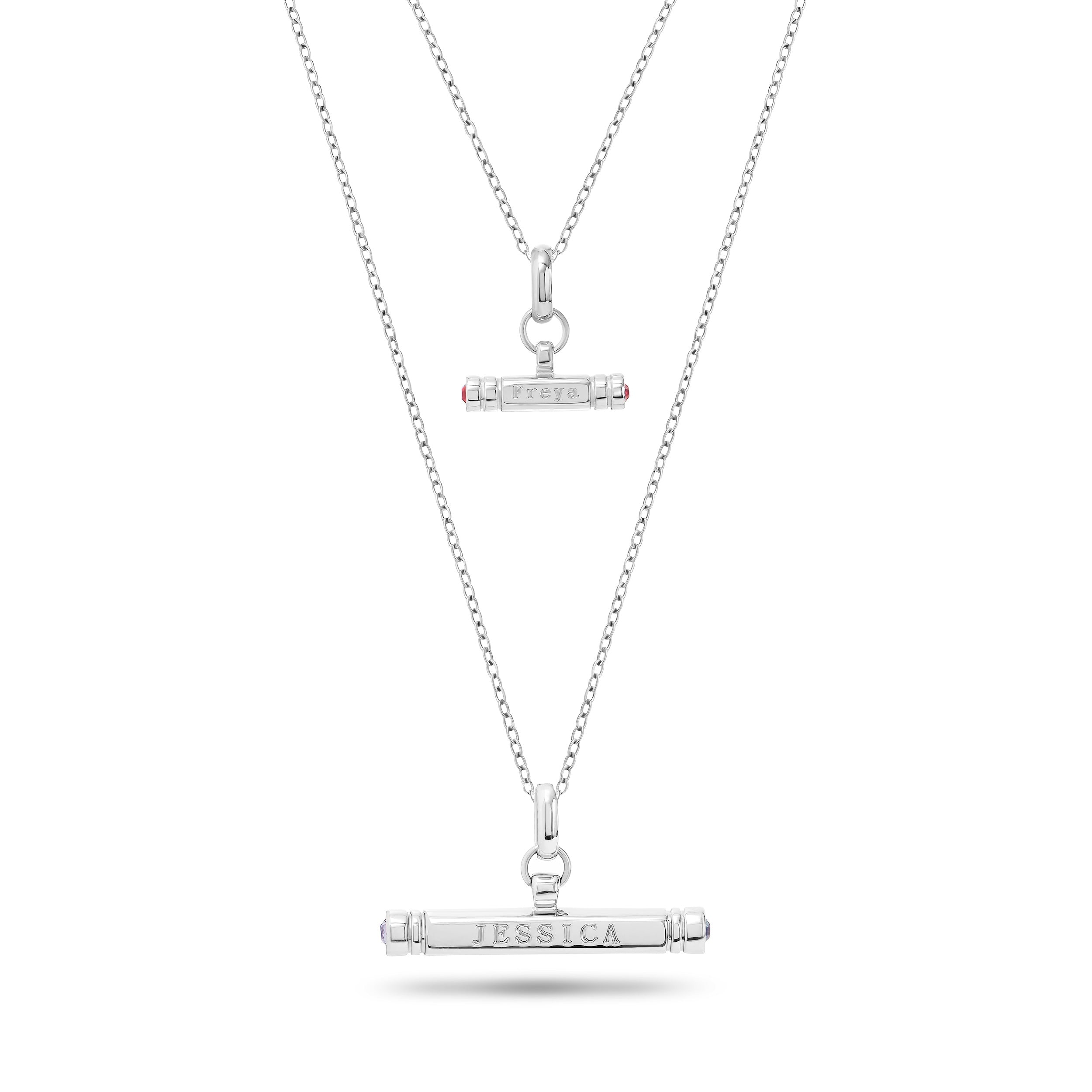 Mini & Me T-Bar Necklace Set (Silver) – Abbott Lyon US