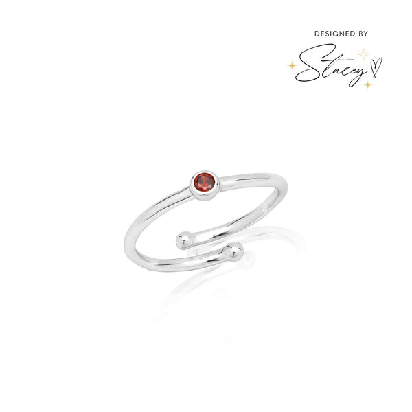Birthstone Ring Silver